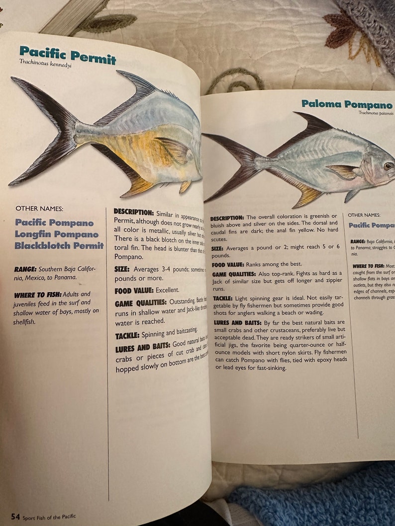 Vintage Sport Fish of the Pacific by Vic Dunaway - Etsy