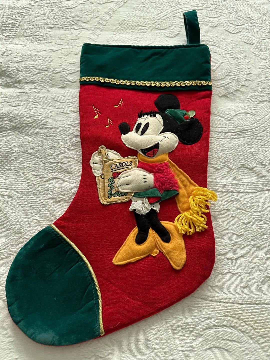 Vintage Disney Minnie Mouse Christmas Stocking - Etsy