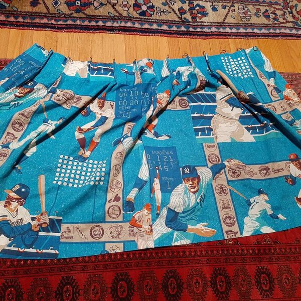 Baseball Curtains - Etsy