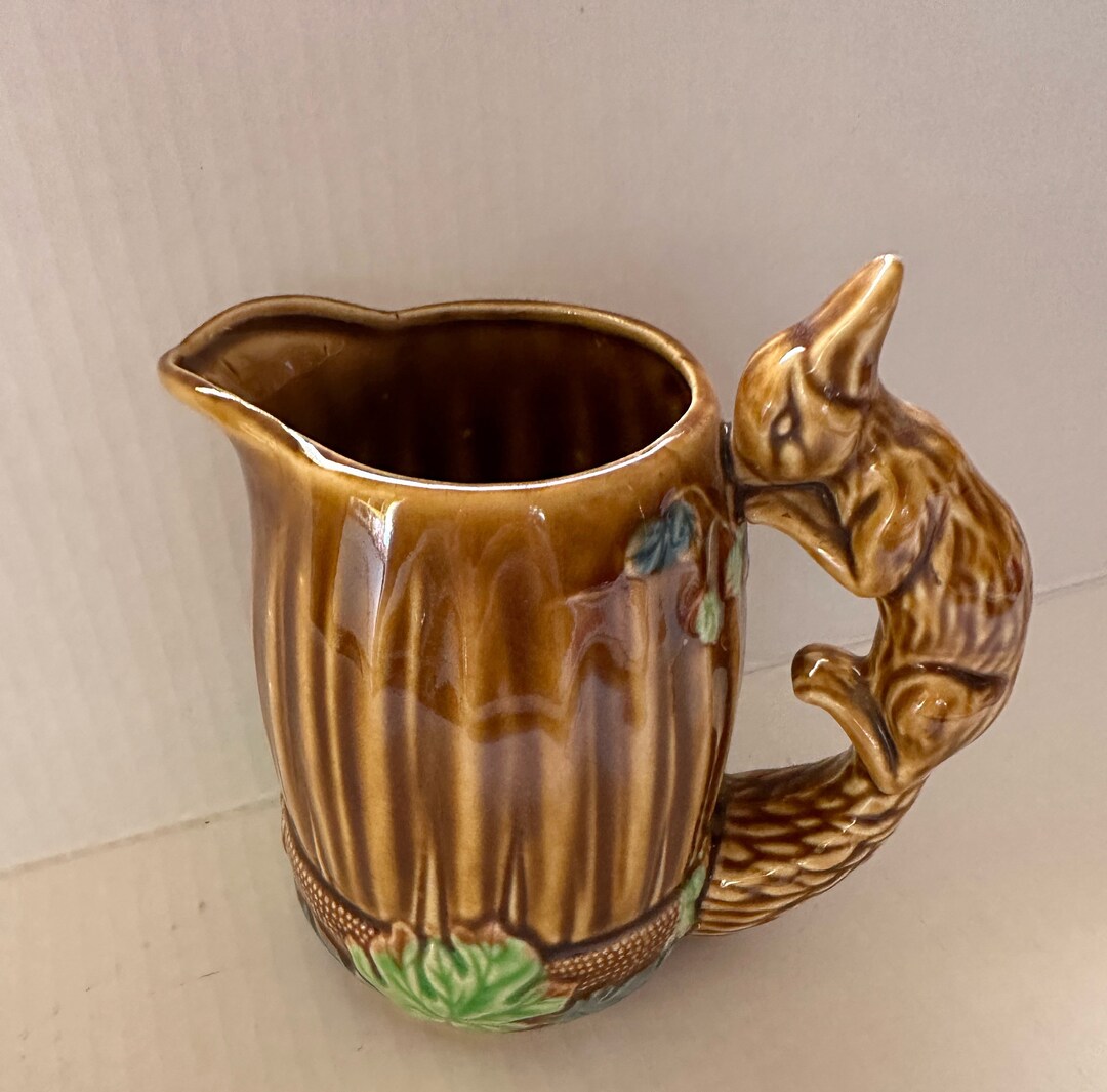Vintage Ceramic Creamer With Squirrel Handle Made in Japan - Etsy