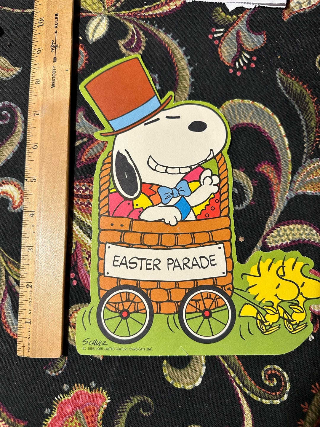 Vintage 1965 Snoopy Charlie Brown Character Easter Card Ephemeral ...