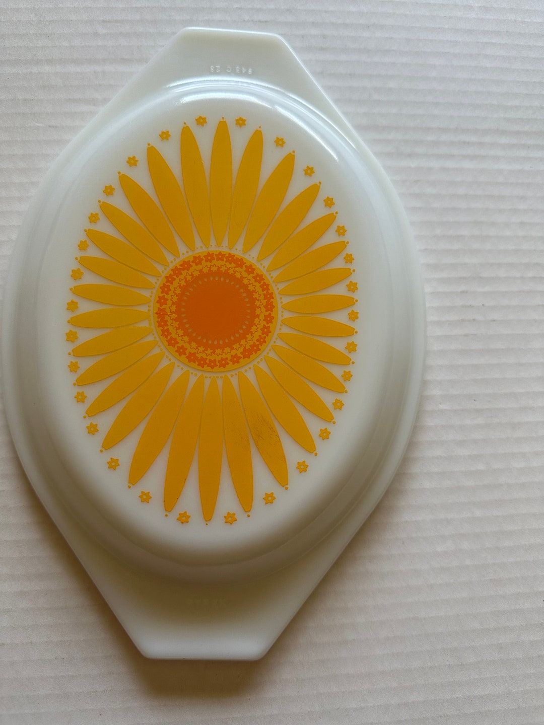 Vintage Pyrex Sunflower Oval Casserole Dish #945-C LID ONLY - Etsy