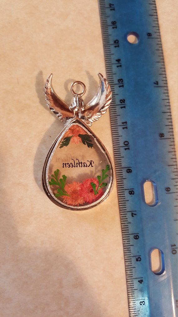 Vintage angel pendant necklace - Gem