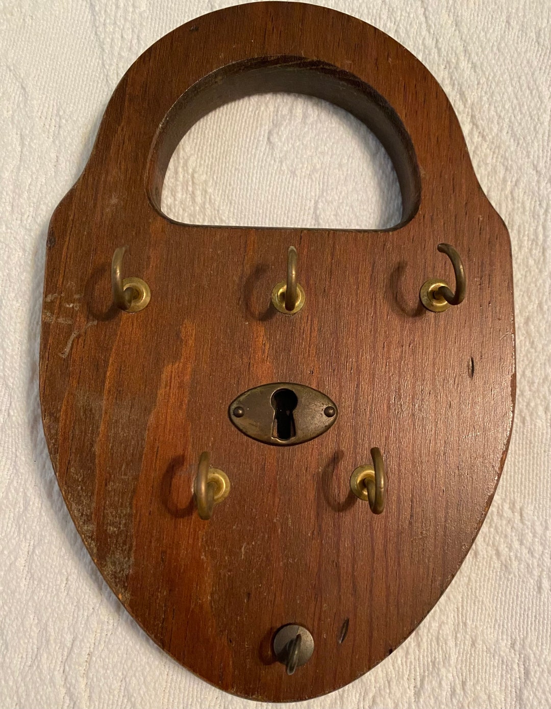 Vintage Handmade Wood Key Holder - Etsy