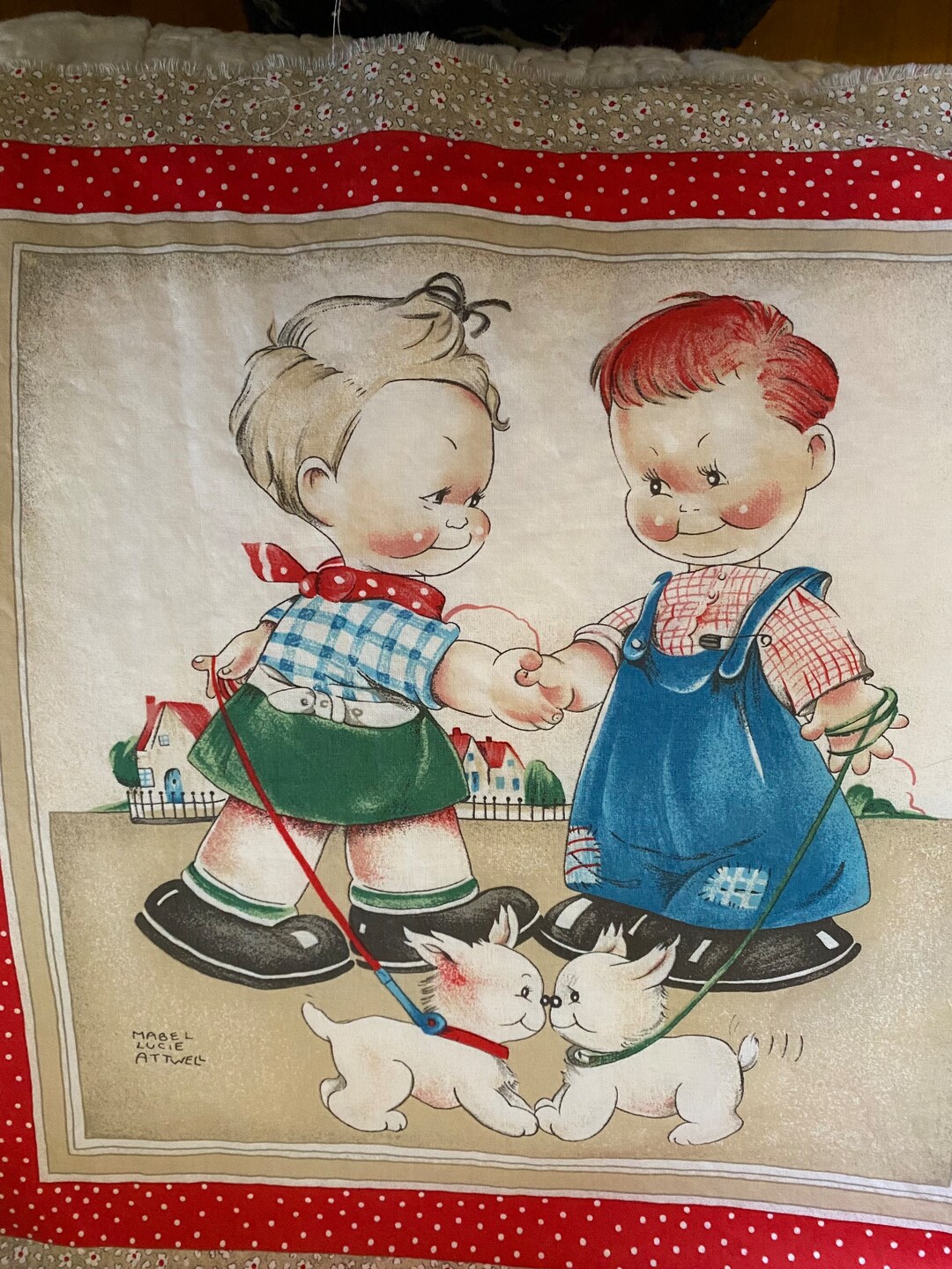 Vintage Mabel Lucy Atwell Fabric Designed in Great Britain Cotton 100 X ...