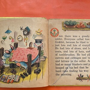 Vintage Mr. Grabbit Childrens Book Tell A Tale 1952 - Etsy