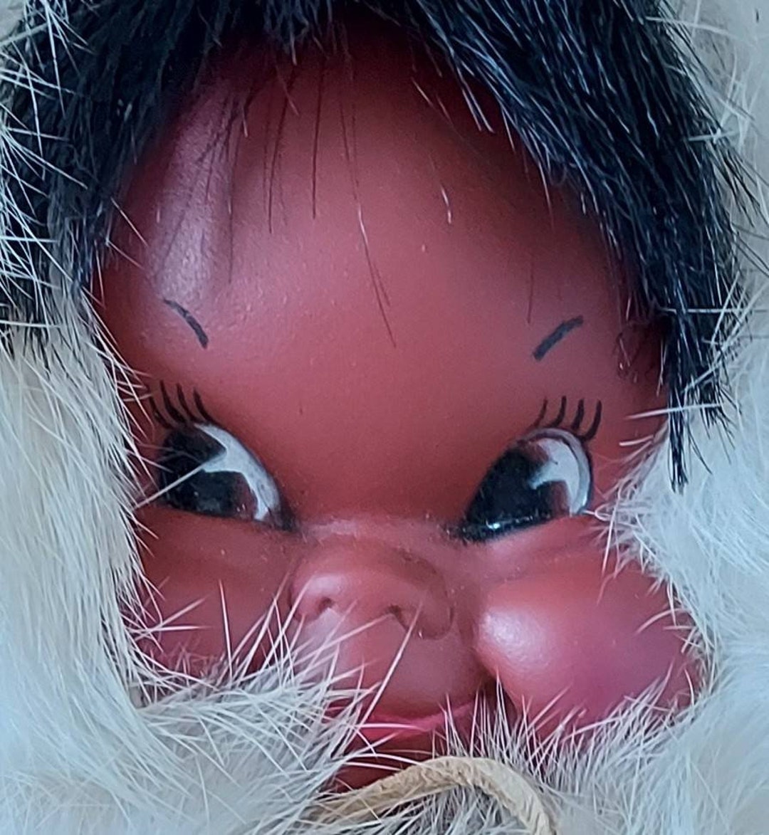 Vintage Eskimo Inuit Baby Doll With Real Rabbit Fur Coat - Etsy