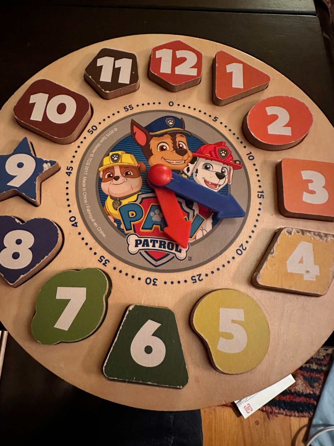 Paw Patrol Clock Puzzle 12 Wooden Pieces Educational Learning Toy - Etsy