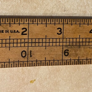 Vintage Stanley 36 1/2 Caliper Rule Boxwood and Brass Folding Ruler ...