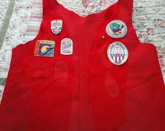 Red Scout Vest - Etsy