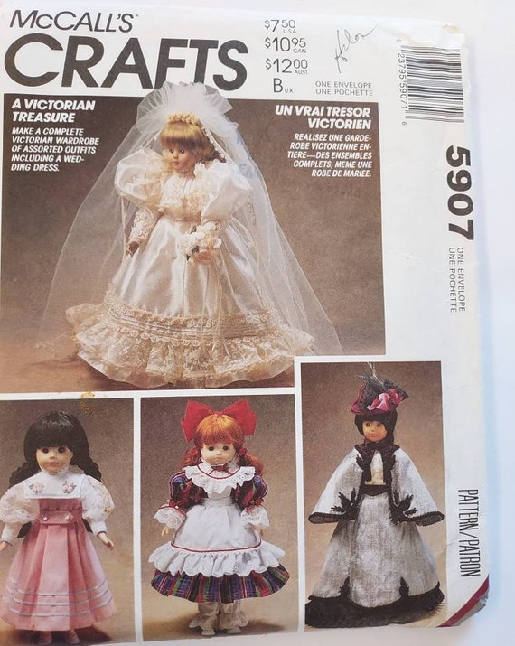 Mccall's Doll Clothes Pattern a Complete Victorian - Etsy