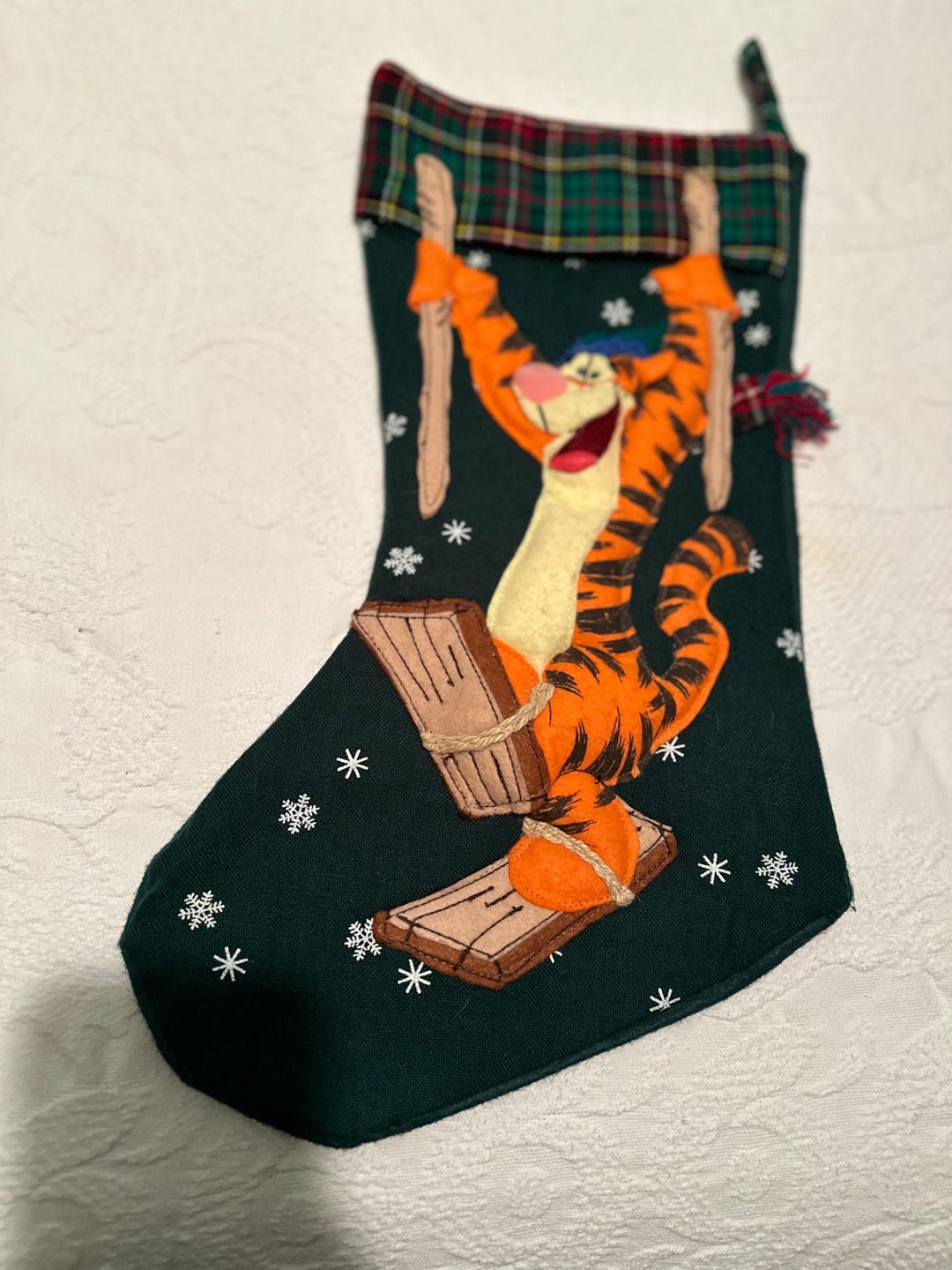Vintage Disney HTF Tigger Christmas Stocking - Etsy