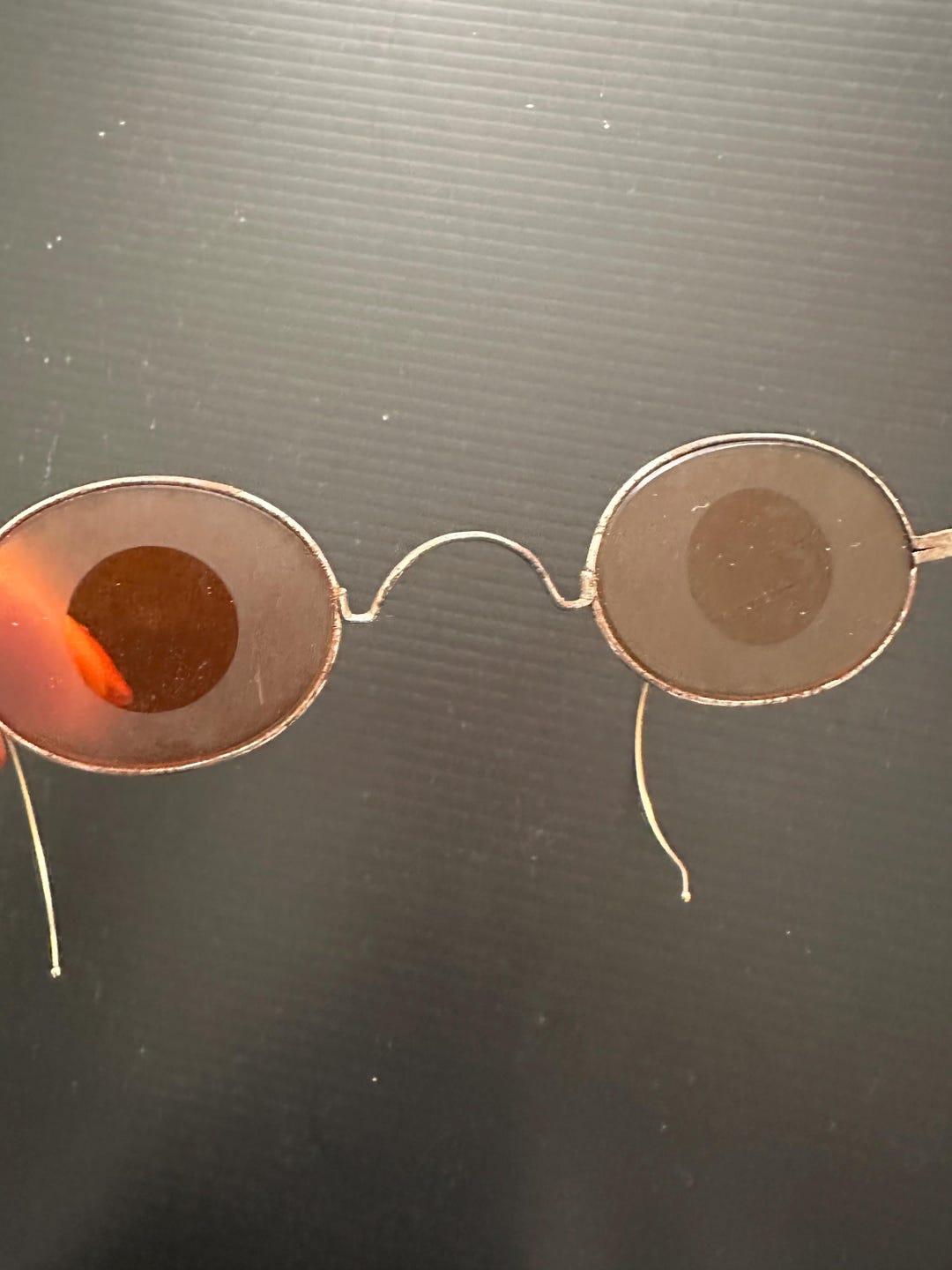 Antique Wire Rim Shooting Granny Gold-tone Eyeglasses, Wire Rim Glasses ...
