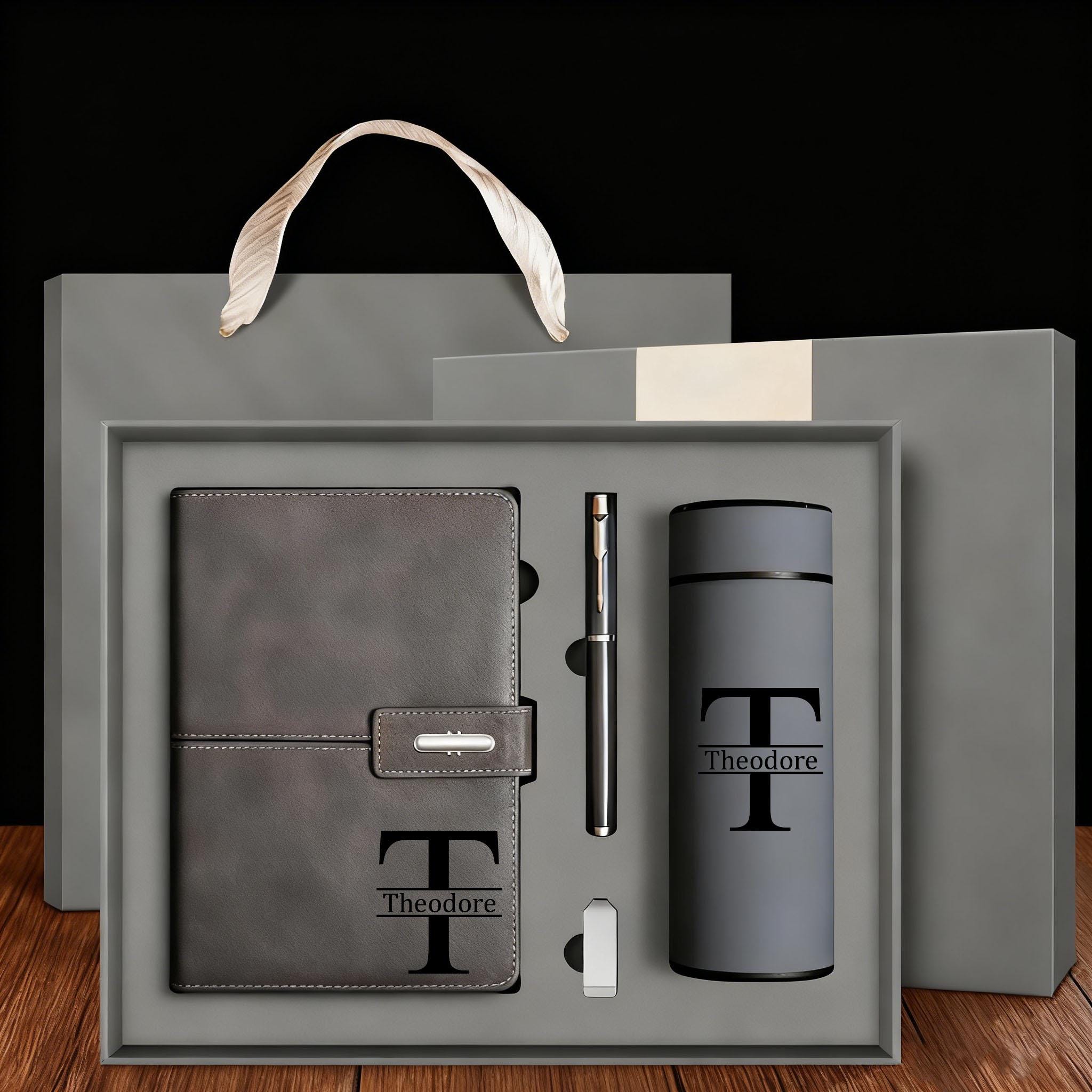 Custom Business Logo Notebook Gift Set – Personalized Corporate Journal ...