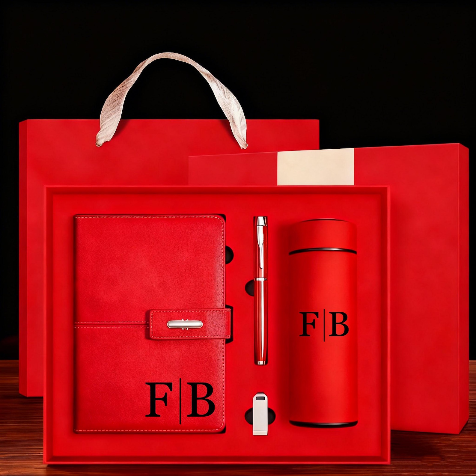 Custom Business Logo Notebook Gift Set – Personalized Corporate Journal ...