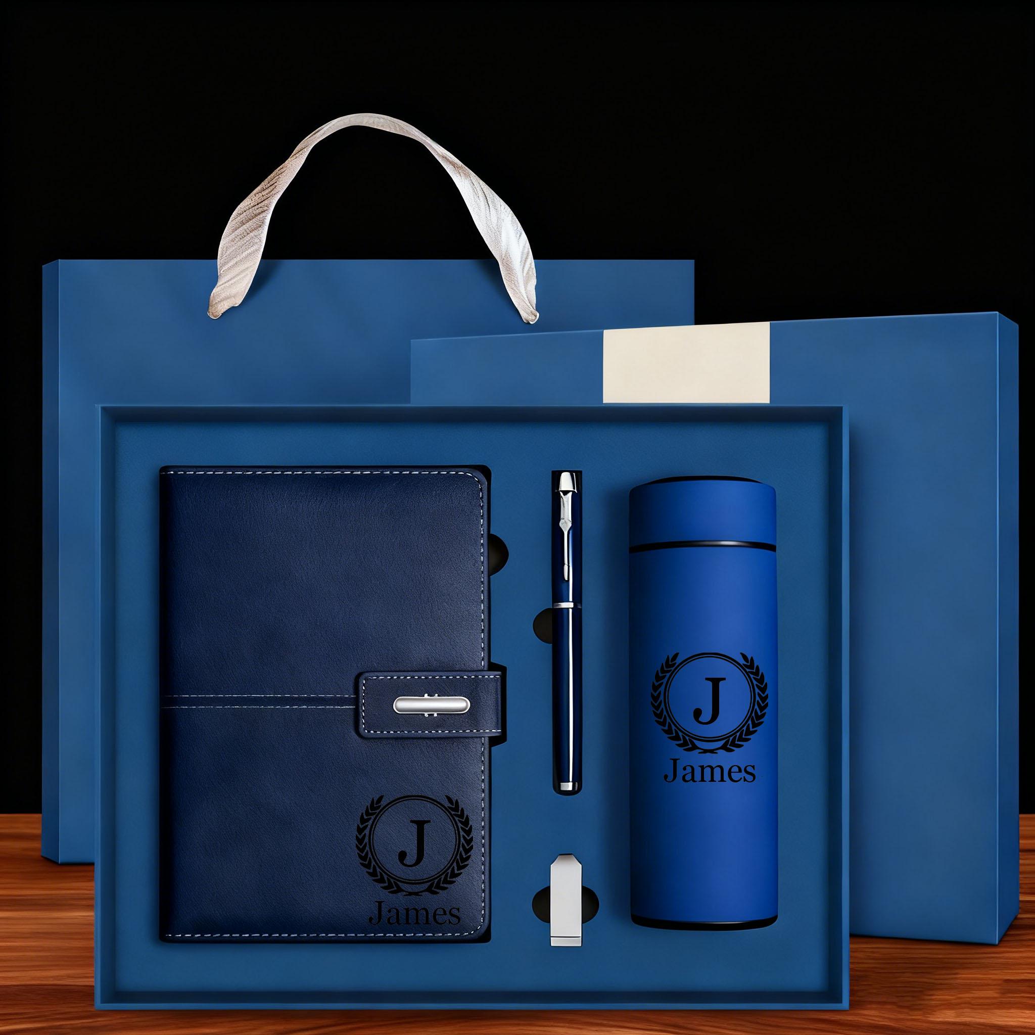 Custom Business Logo Notebook Gift Set – Personalized Corporate Journal ...