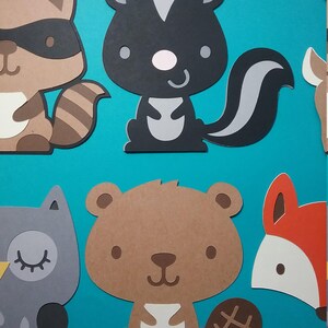 Forest Animals Set of 6 Deer Raccoon Beaver Owl Skunk Fox - Etsy