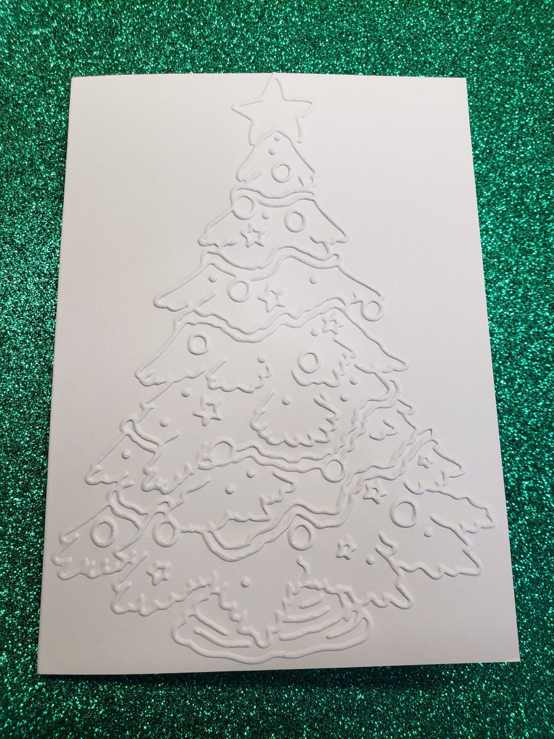 Christmas Tree Embossed Note Cards Set of 10 With Envelopes - Etsy