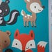 Forest Animals Set of 6 Deer Raccoon Beaver Owl Skunk Fox - Etsy