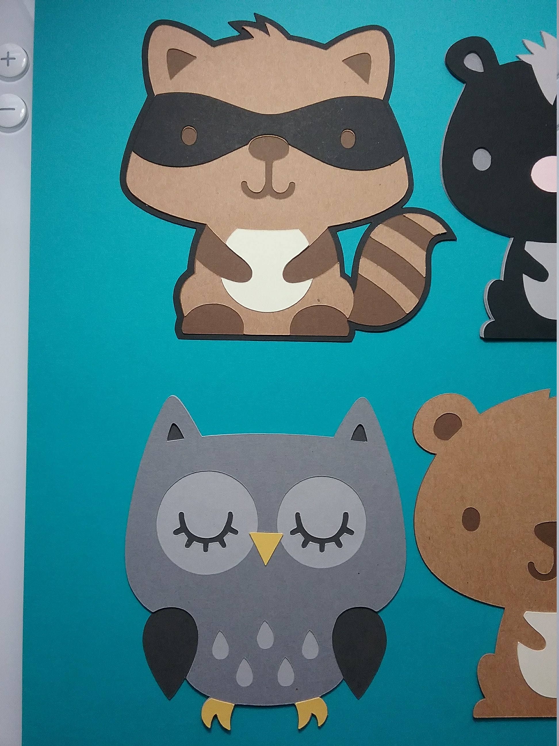 Forest Animals Set of 6 Deer Raccoon Beaver Owl | Etsy