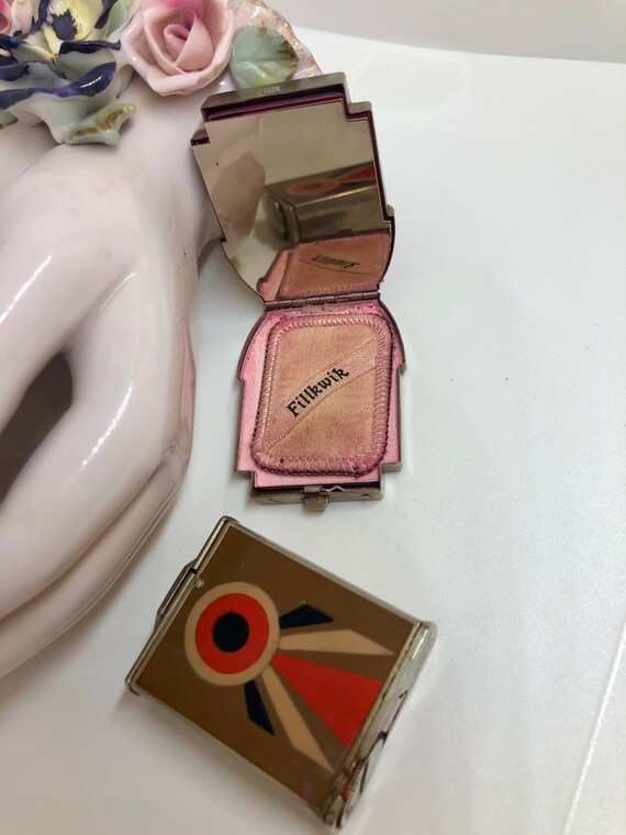 Fillkwik Art Deco Perfume Compact Complete 1 Powder &… - Gem