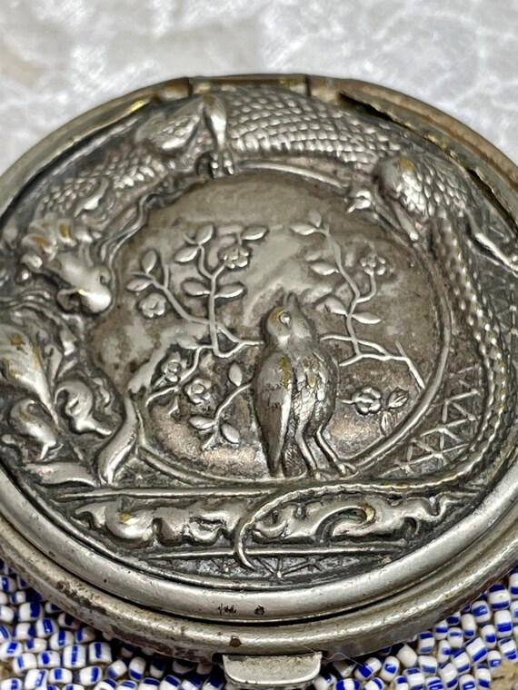 Raised Dragon Bird Repousse Artistic Japanese Art Ant… - Gem