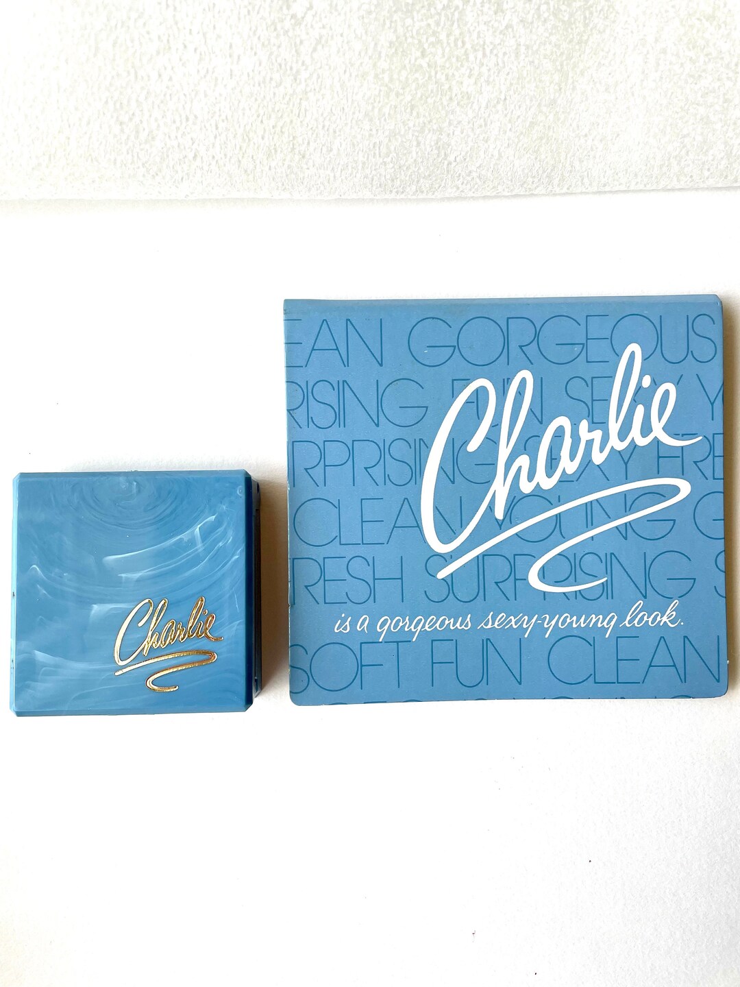 1970 Charlie Samples Vintage Makeup Pale Blue Frosted Powder Eyeshadow ...