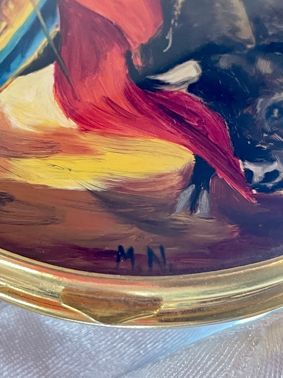 Matador Compact Hand painted enamel 1940 Vintage Coll… - Gem