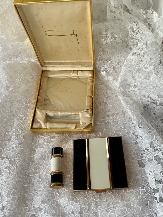 Vintage Coty Powder Puff Powder Box - Gem