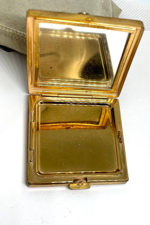 Birds Cage Compact powder Vintage collectible Adorabl… - Gem
