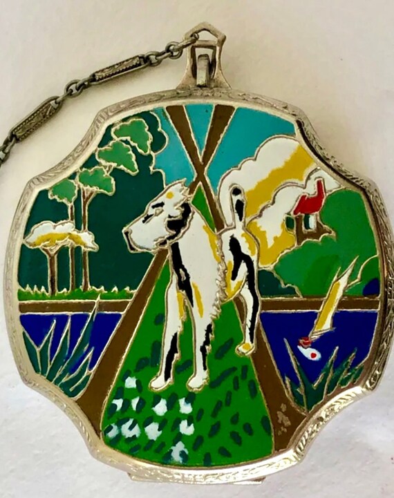 Art Deco JM Fisher Compact Collectible 1930 Abstract … - Gem