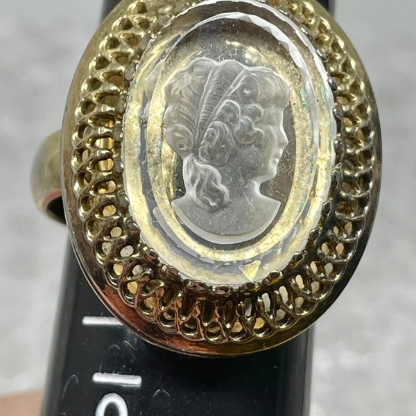 Whiting Davis Cameo - Etsy