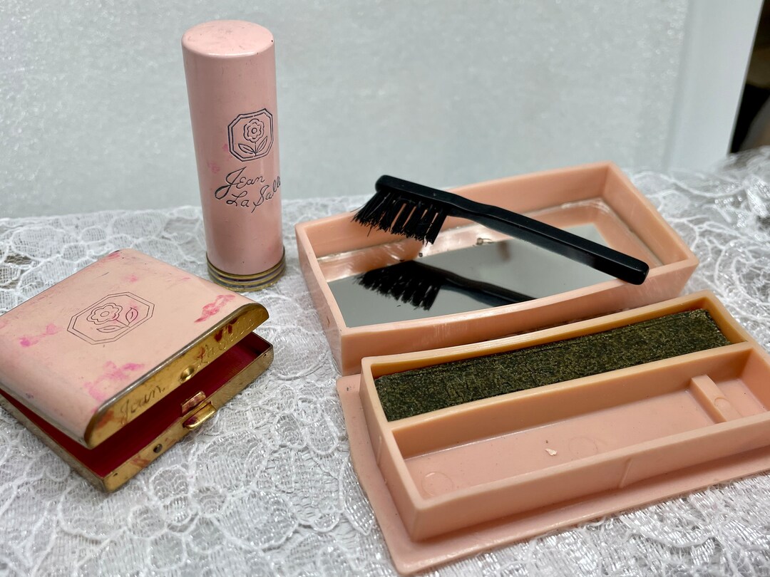 Jean La Salle Vintage Makeup RARE Collection GREEN CAKE Mascara in Pink ...