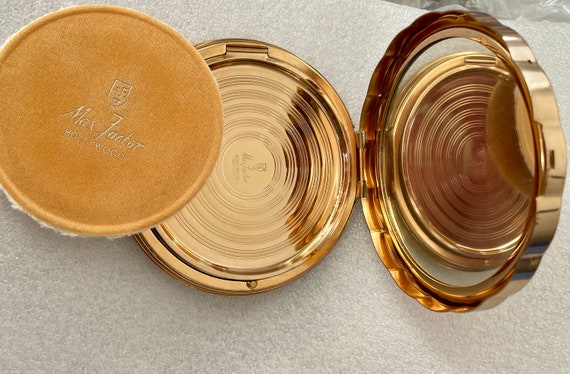 Max Factor Compact Hollywood USA Shiny Vintage Unused… - Gem