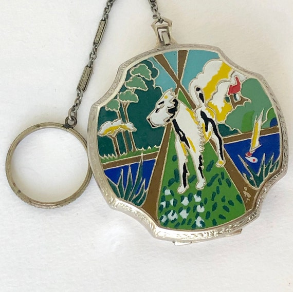 Art Deco JM Fisher Compact Collectible 1930 Abstract … - Gem