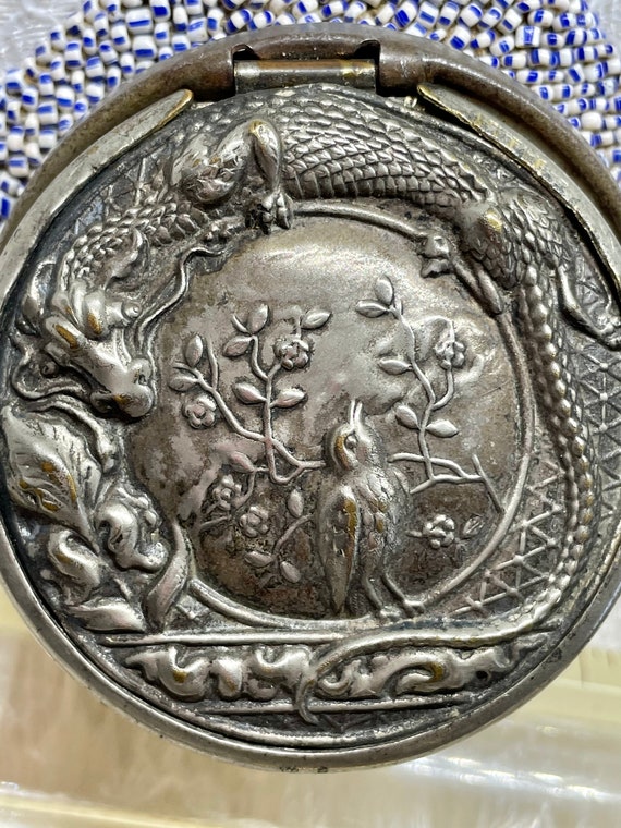 Raised Dragon Bird Repousse Artistic Japanese Art Ant… - Gem