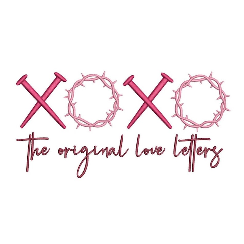 XOXO Original Love Letters Quote Crown of Thorns and Nails Religious ...