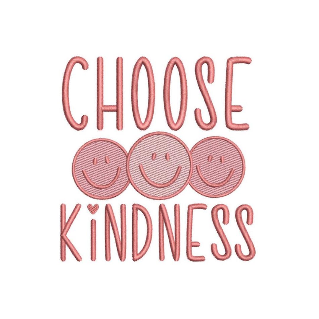 Choose Kindness Retro Face Machine Embroidery Design for Embroidery ...