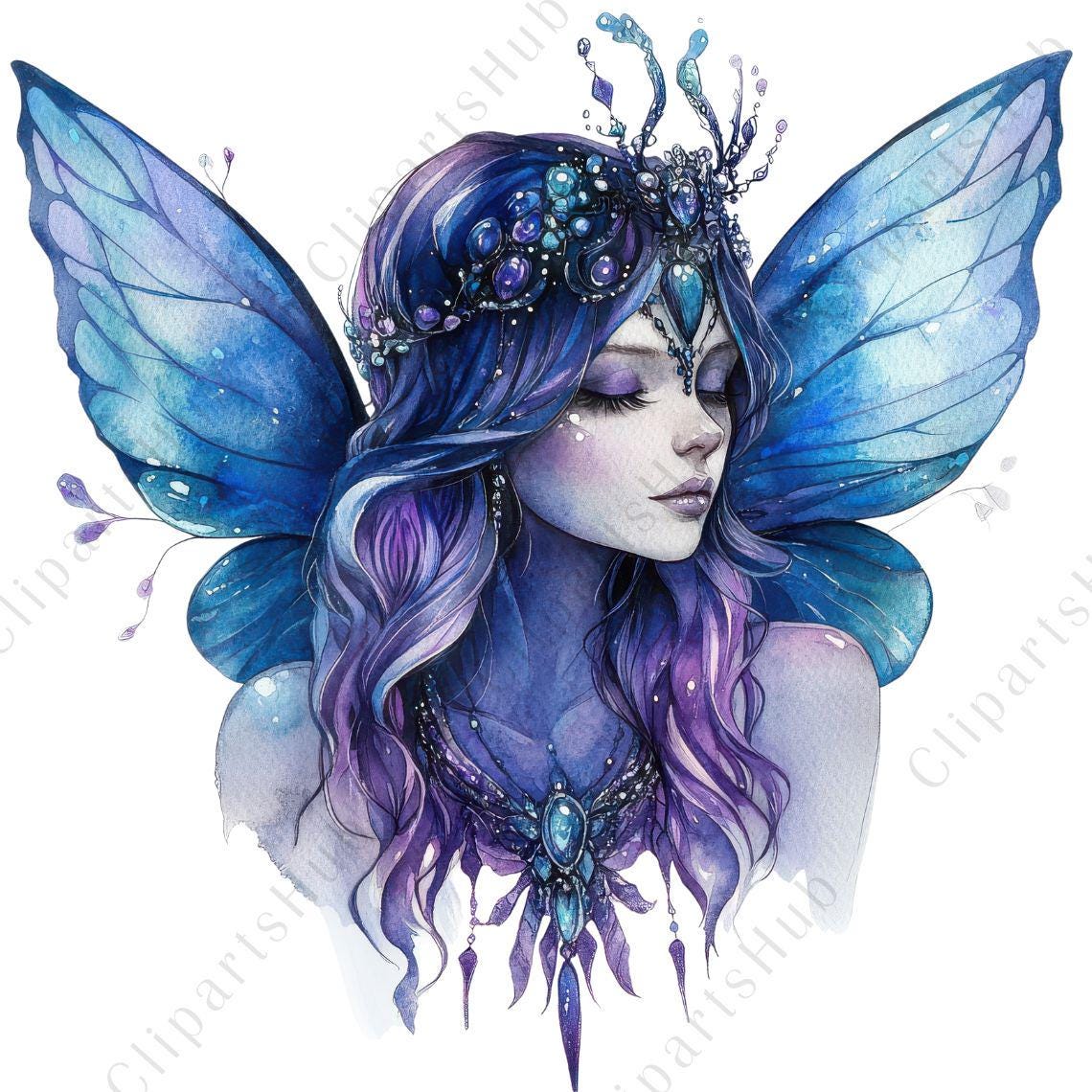 19 Watercolor Fairy Clipart, Fantasy PNG, Magical Fairy Art, Enchanted ...