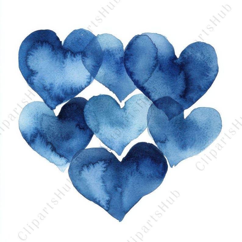 17 Watercolor Heart Clipart, Colorful Love Heart Art, Rainbow Romance ...