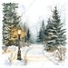 19 Winter Forest Lamp Post Clipart, Watercolor Snowy Landscape, Cozy ...
