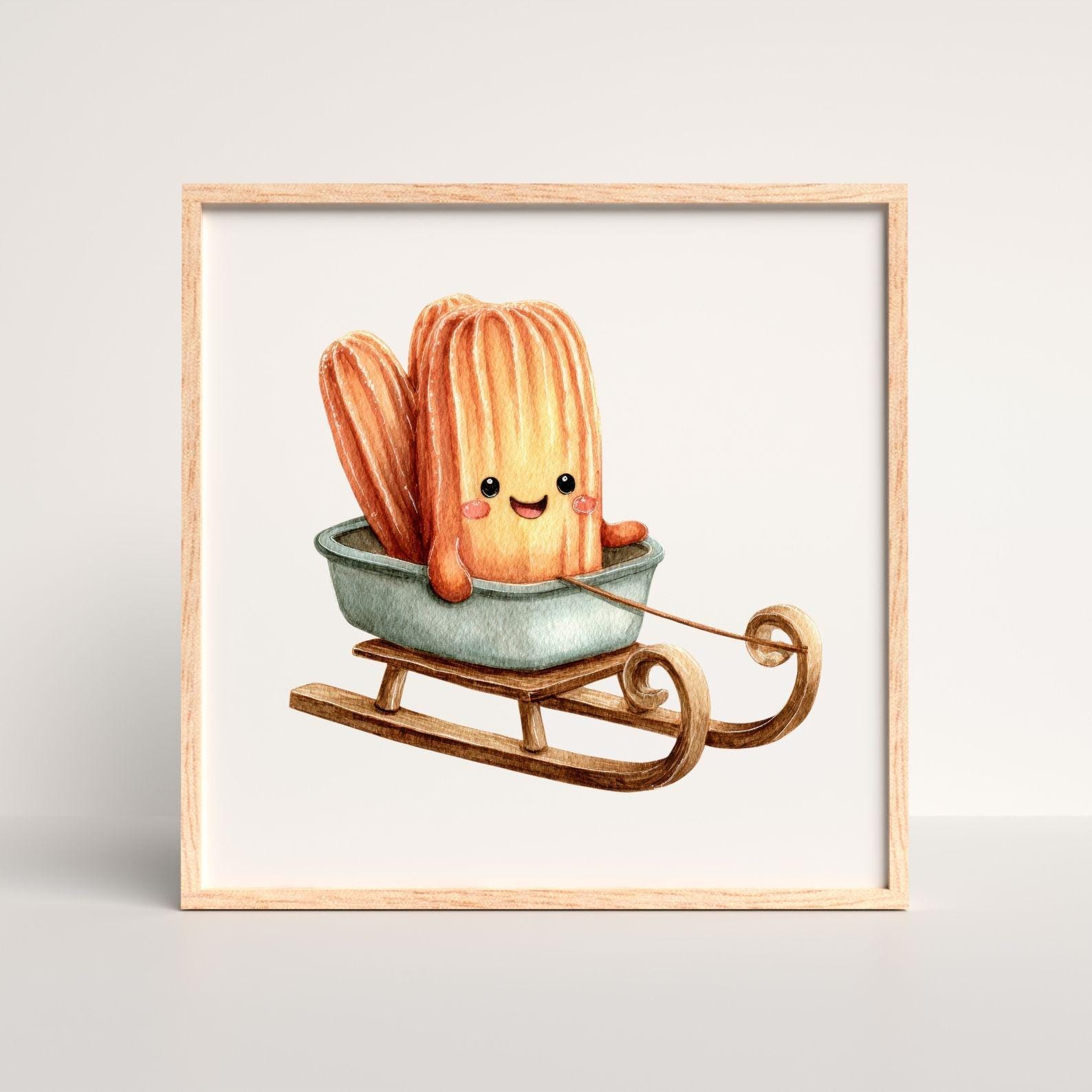 Cartoon Churro Clipart, Cute Dessert PNG Bundle, Sweet Pastry , Kawaii ...