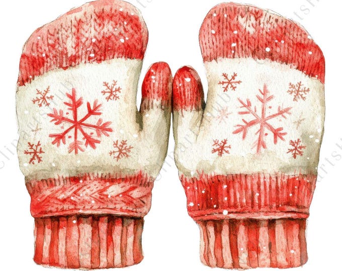 10 Knitted Mitten Clipart Bundle, Cozy Winter Accessory Illustration ...