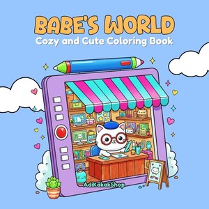 Cozy Kawaii Coloring Book | 50 Cute Hand-drawn Pages | Babe’s World ...