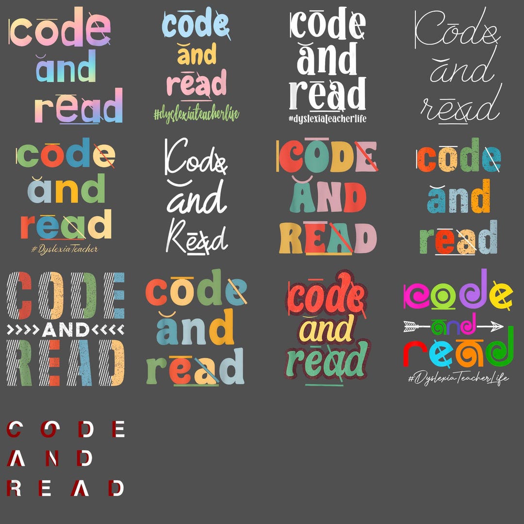 Code and Read PNG Digital Download, Dyslexia Teacher Life Sublimation ...