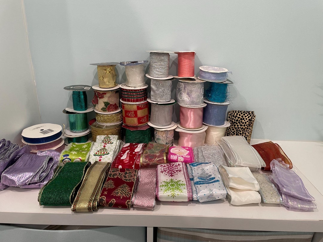 Wired Ribbon Clearance Assortment Christmas Ribbon 44 Assorted Designs ...