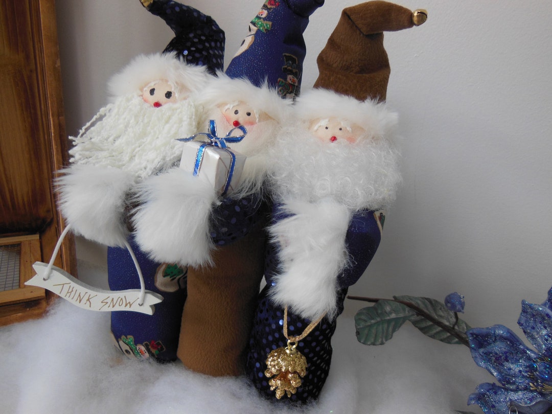 Christmas Santa Claus - Handmade Santas - Santa Decoration- Holiday ...