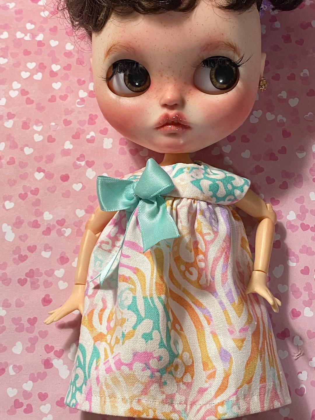 Rainbow Safari Kitsch Retro Little Baby Doll Blythe Dress - Etsy
