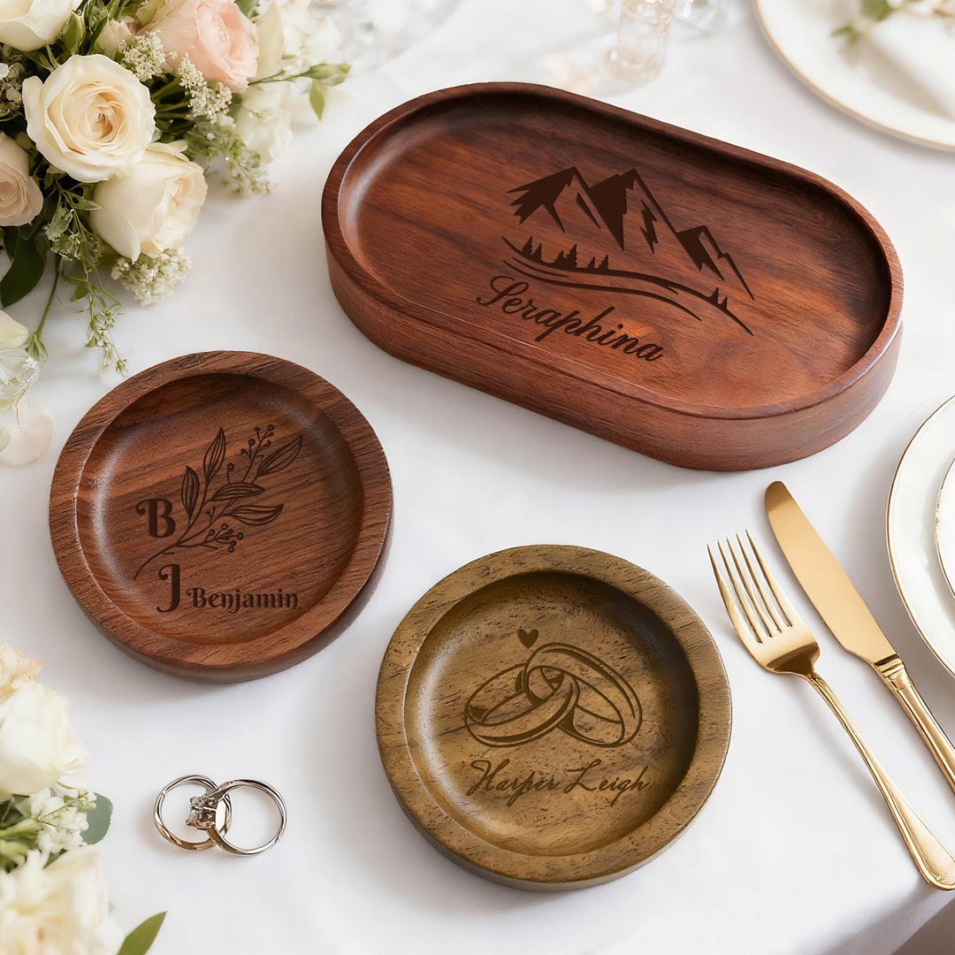 Custom Wooden Ring Tray,engagement Ring Tray,custom Engraved Jewelry ...