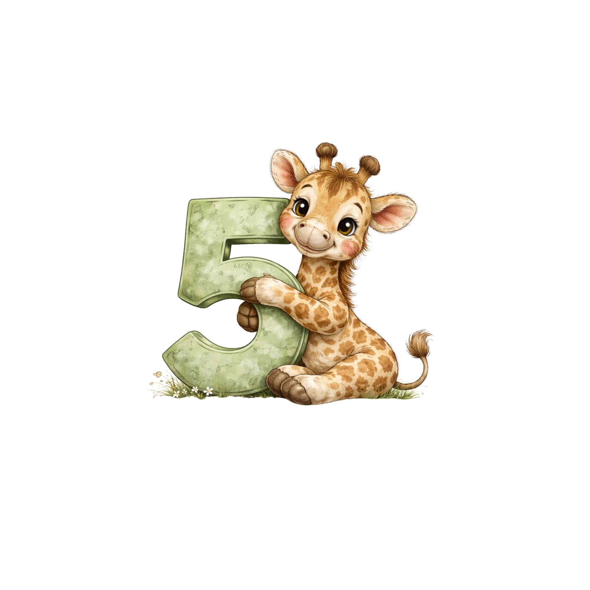 Safari Numbers Clipart PNG, Jungle Animals Numbers 0-9, Cute Baby ...